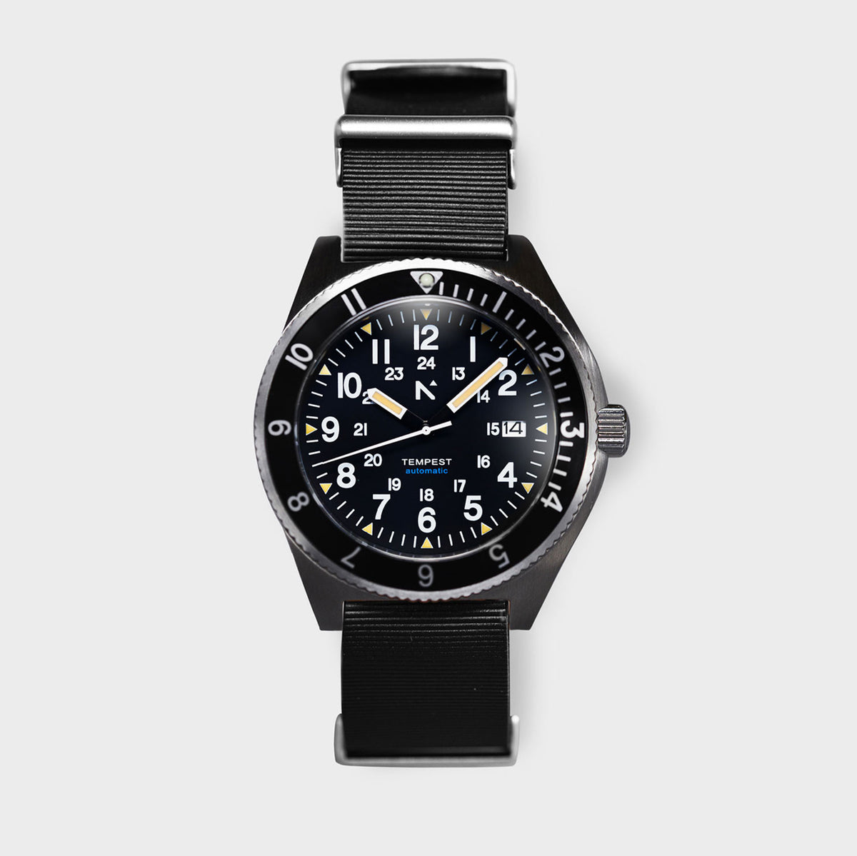 Rotate North | 'Tempest' Automatic Navigator Watch (40mm) | Seal Black